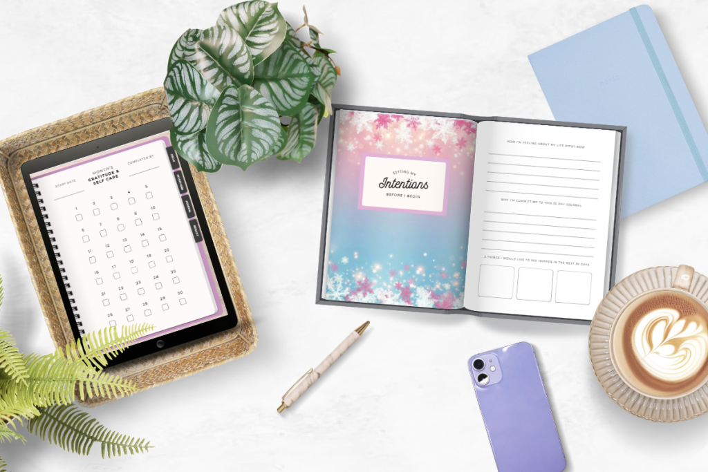 Tiny & Mighty 30-Day Gratitude & Self-Care Tracker - Confetti and Cocoa